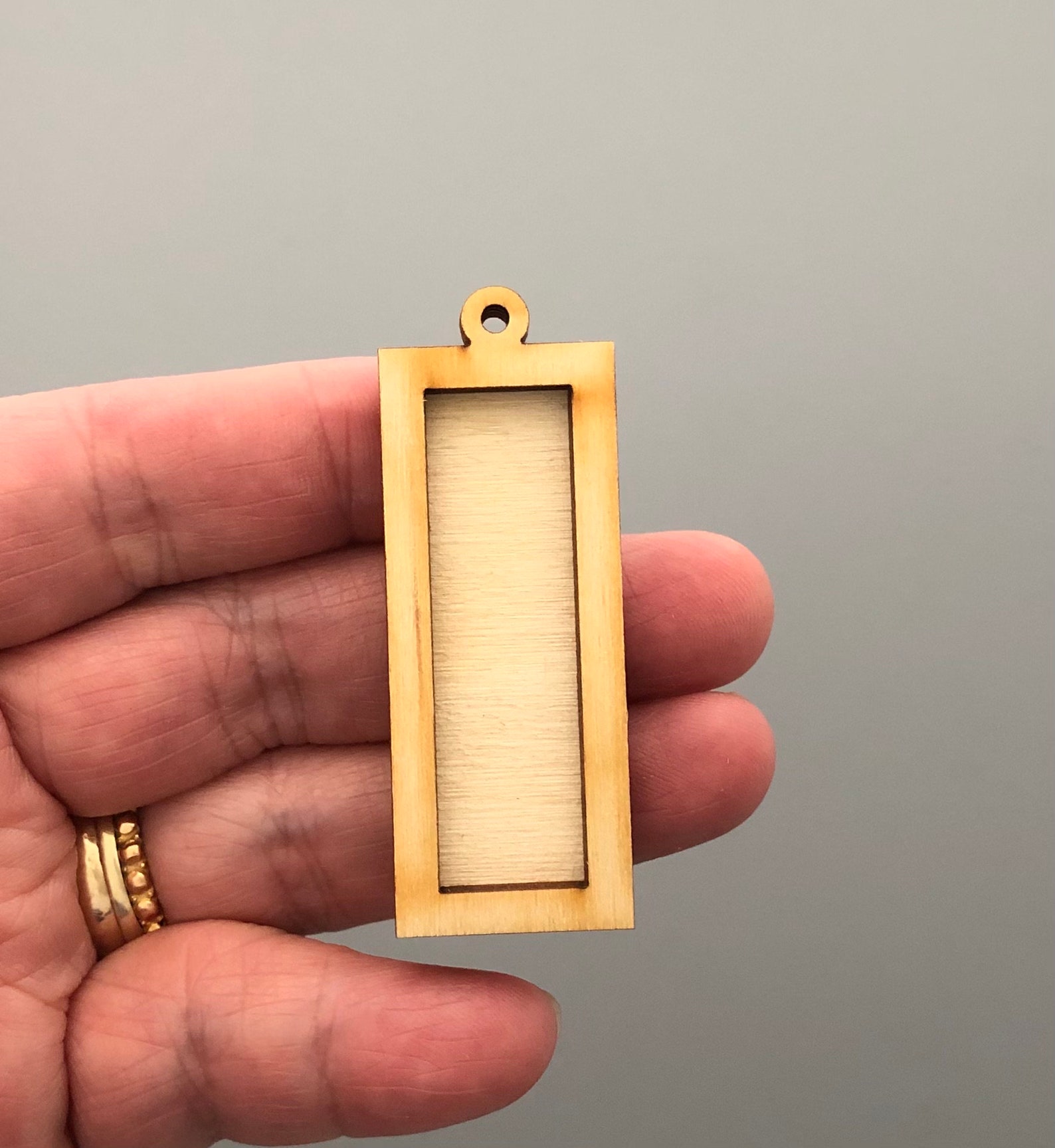 Wood Bezel Inlay Frame Bezel Pendant Ornament Shapes - Etsy