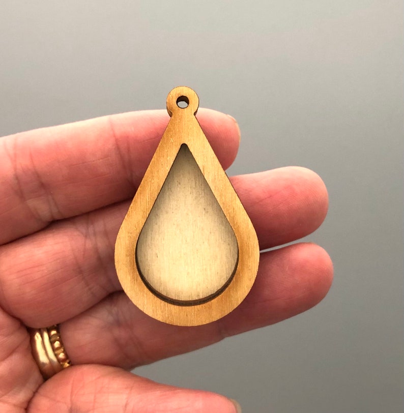 Wood Bezel Inlay Frame Bezel Pendant Ornament Shapes - Etsy