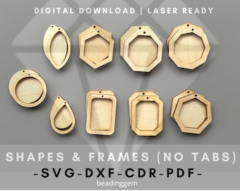 Super Value 18 2 PC Set SVG Cut Files Geometric Shapes Frames Bezel ...