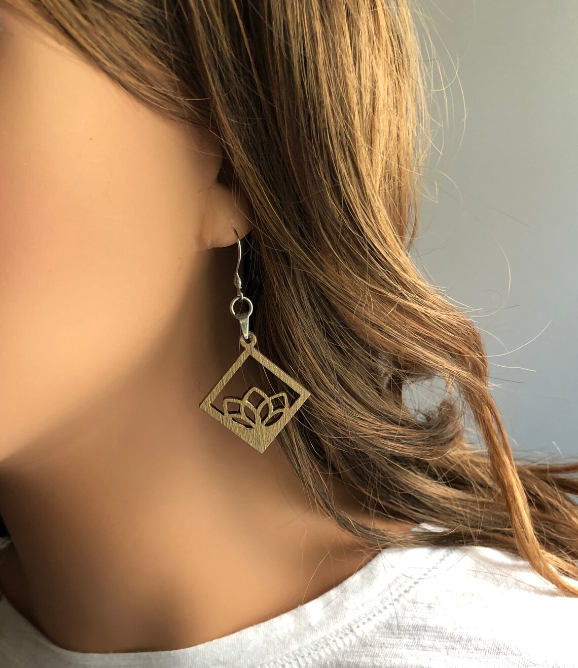 Wood Lotus Flower Frames for Small Pendants and Earrings | Etsy