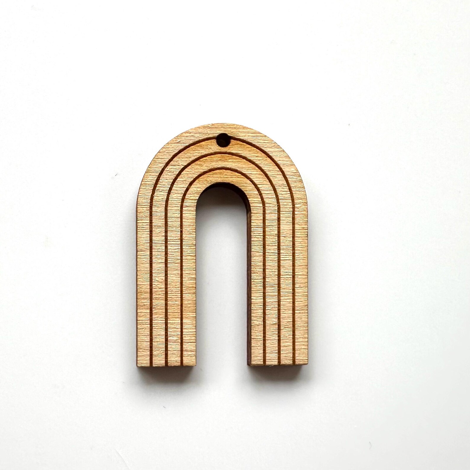 10 PC U Shaped Geometric Engraved Wood Earrings Pendant Unfinished ...
