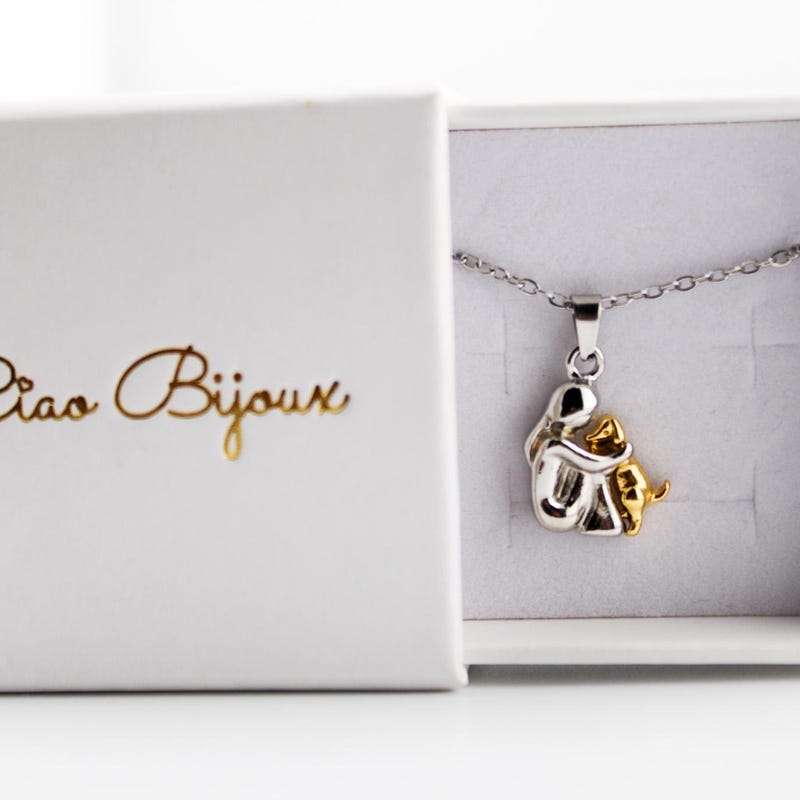 Dog Hugging Necklace - Etsy