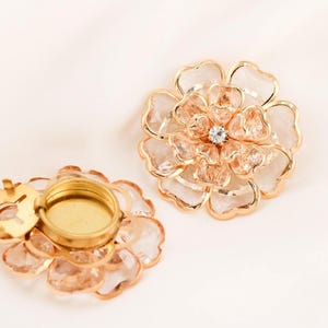 Crystal Floral Button Covers: Chic Shirt Cuff Accents - Etsy