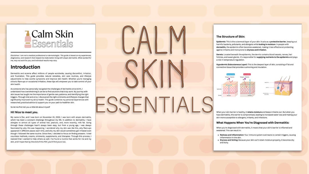 Calm Your Skin: Step-by-step Guide to Managing Dermatitis - Etsy