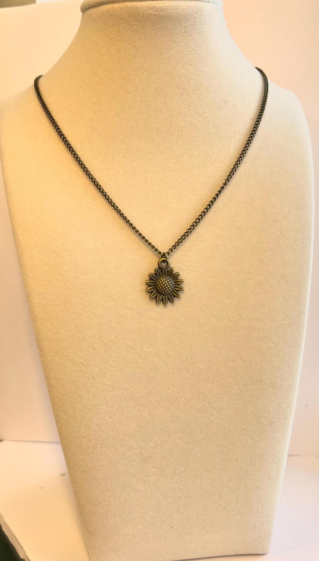 Bronze Sunflower Necklace - Etsy