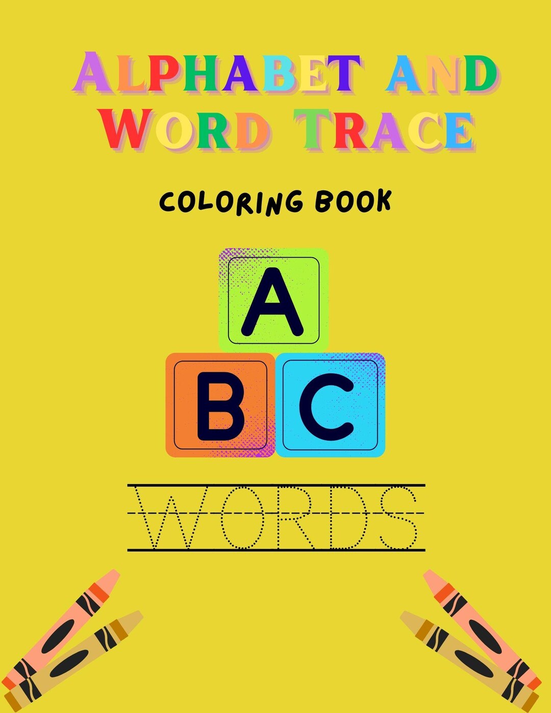 Printable, Children, Alphabet, Word Trace, Coloring Book, Twenty-six ...