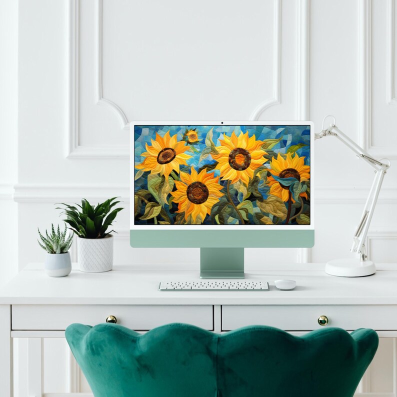 3D Sunflower Wallpaper for Laptop & Desktop | Vibrant Floral Digital ...