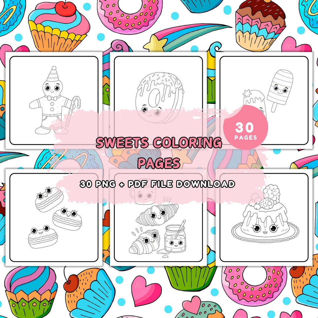 Sweets Coloring Pages For Kids, Sweets Printable, Coloring Pages of Ice ...