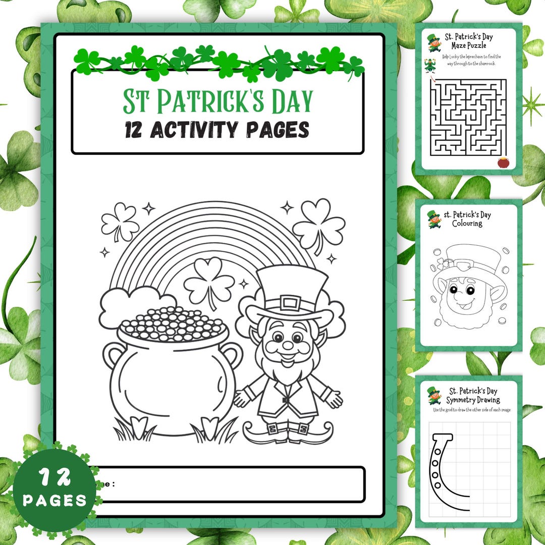 St Patricks Day Printable Games | St Patricks Games Bundle | St ...