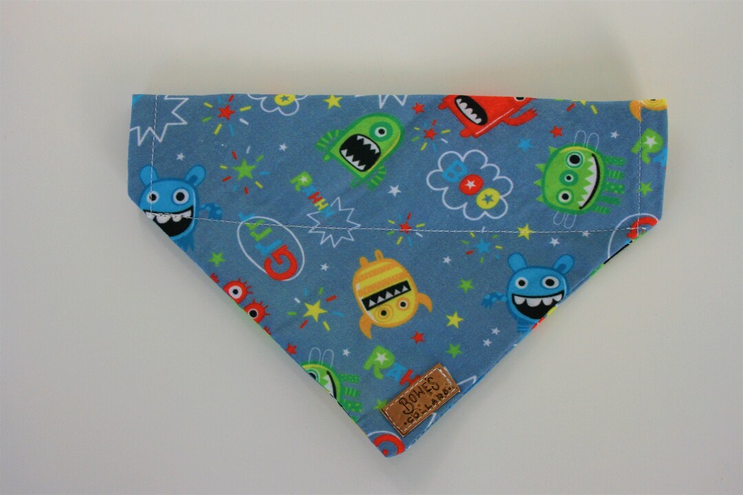 Monsters and Aliens Dog Bandana Cat Bandana Slip on Collar - Etsy