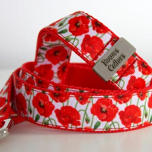 Red Poppy Flower Dog Lead Leash Training Matching Line - Etsy