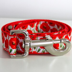 Red Poppy Flower Dog Lead Leash Training Matching Line - Etsy