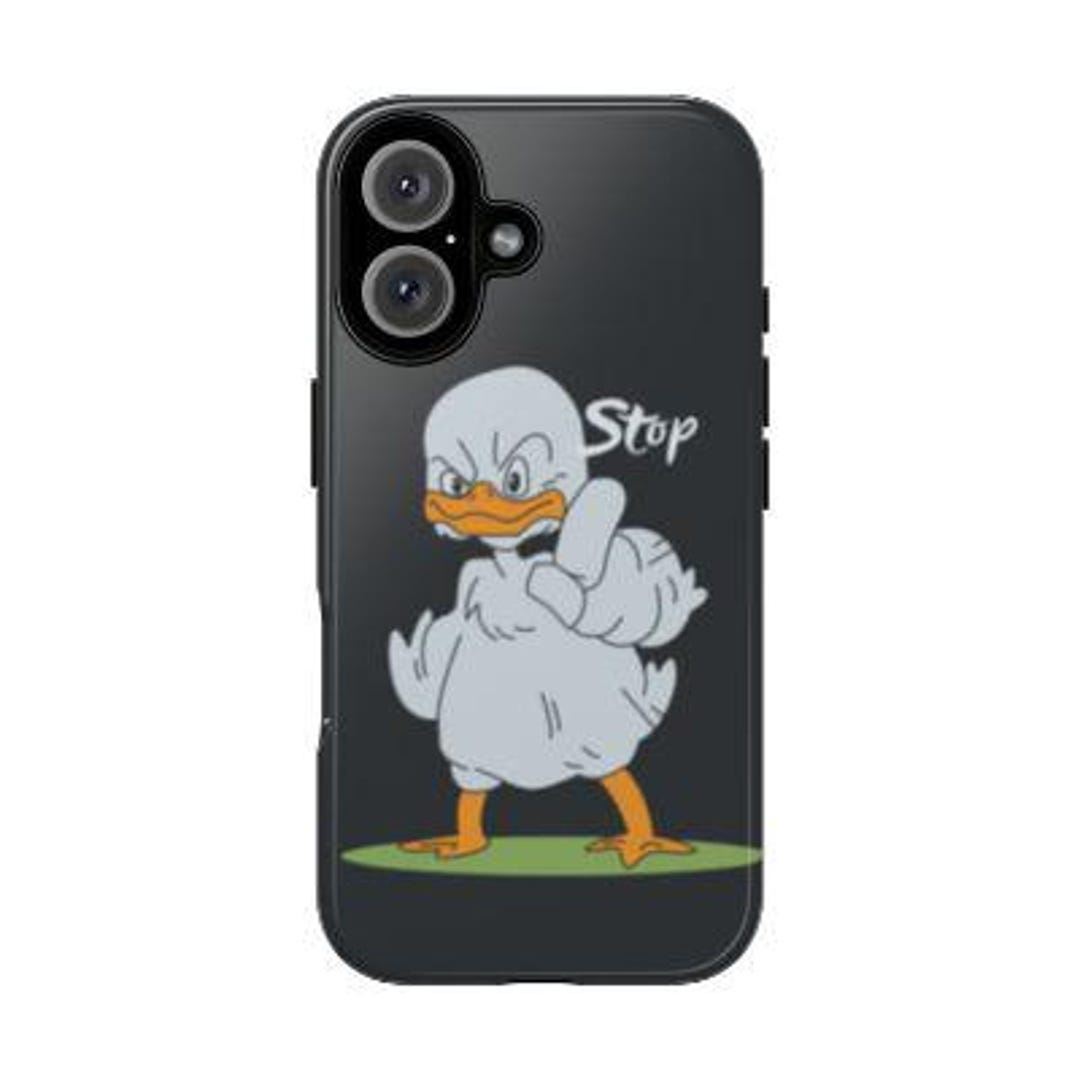 Sassy Duck Phone Case – Edgy Cartoon Design, Shockproof Cover - Etsy