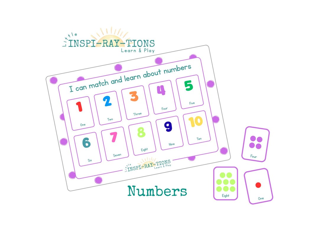 Numbers Velcro Matching Mats . Learning Resources for Children ...