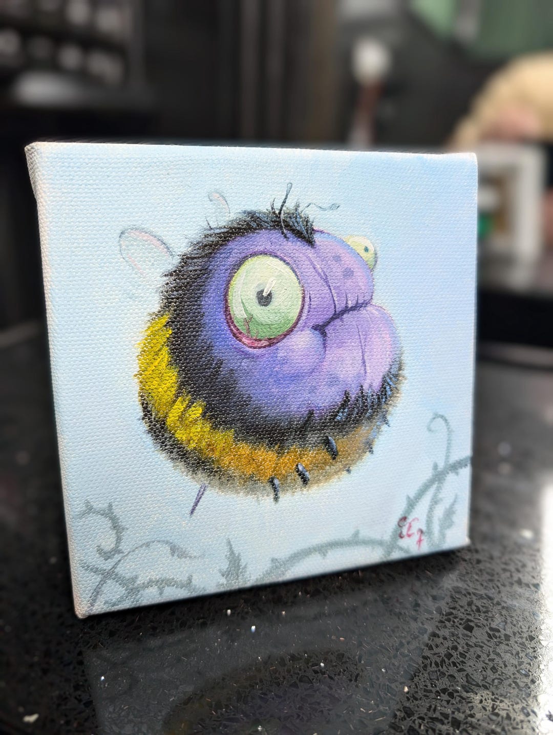 Zom-bee Painting: Original Oil Artwork on Canvas - Etsy