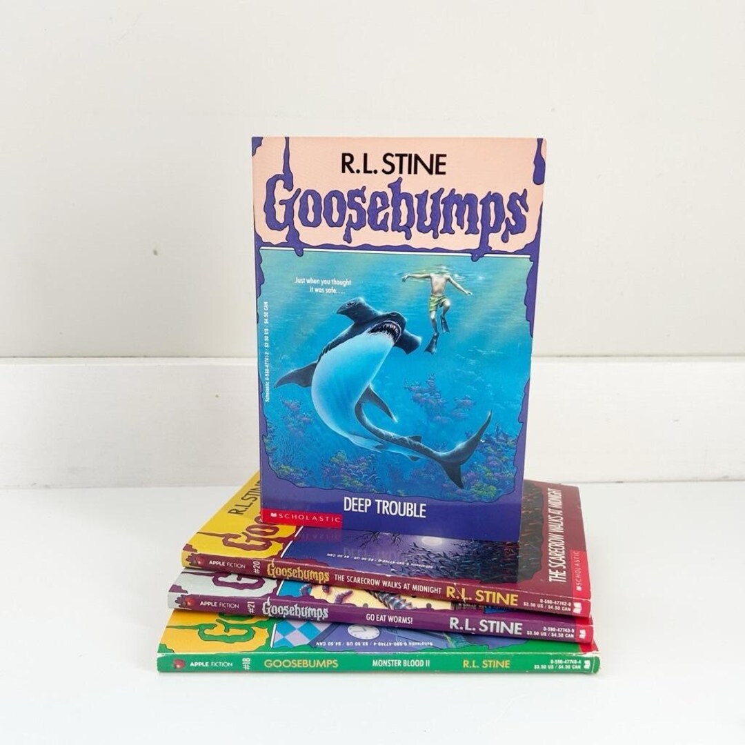 Vintage 90’s Scholastic Goosebumps Books Monster Blood Deep Trouble Go ...