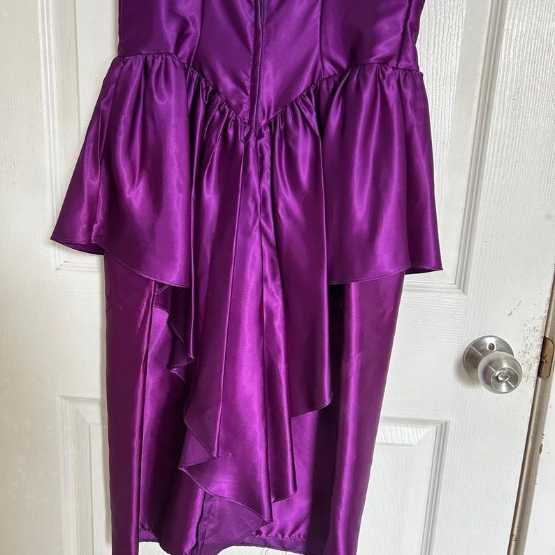 Vintage 80’s Alfred Angelo Prom Dress Puffed Sleeves Faux Pearl ...