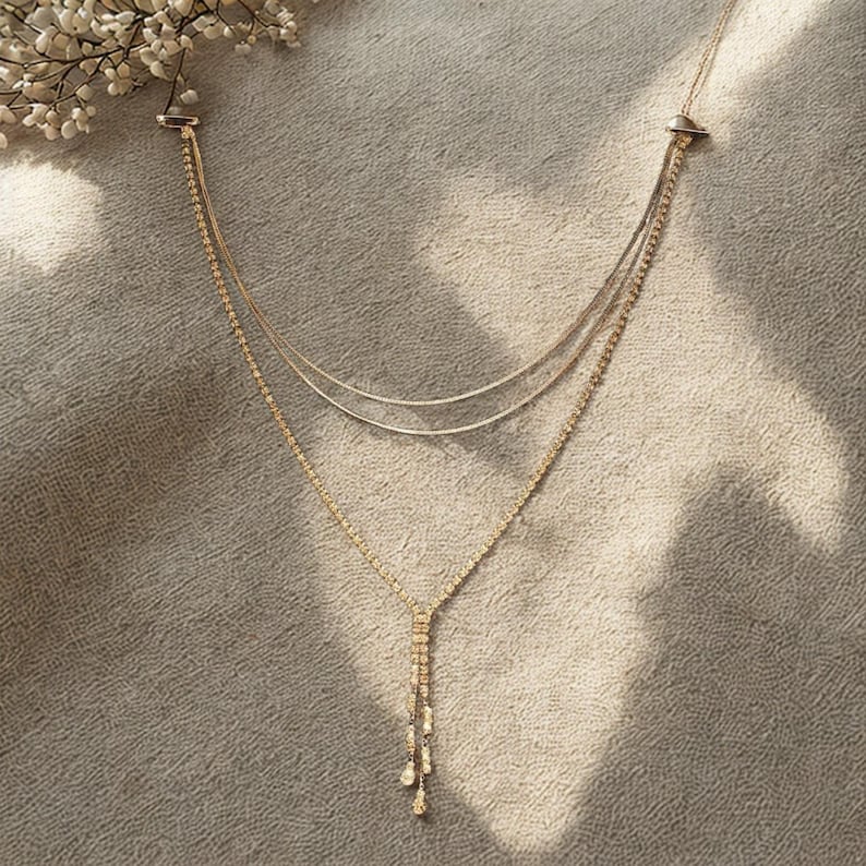 Bridal Back Chain Jewelry: Crystal Water Drop Pendant, Silver or Gold ...