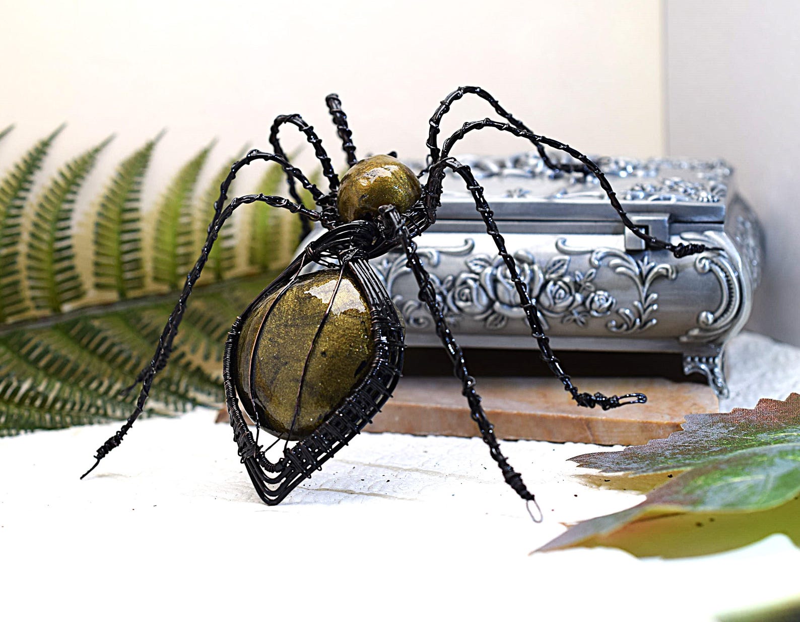 Wire Wrapped Clay Spider, Copper Wrapped Spider, Clay Spider - # 2 - Etsy