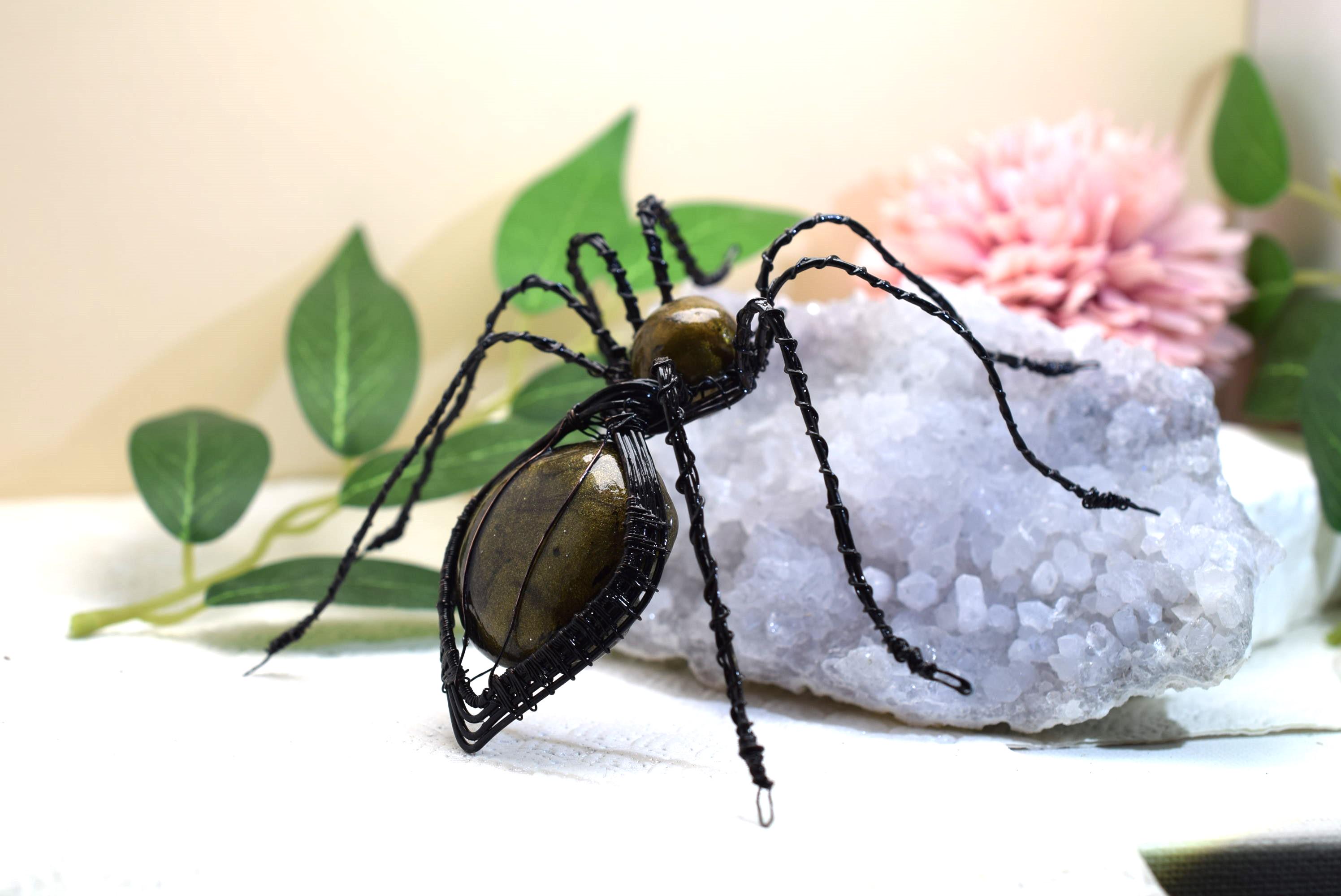 Wire Wrapped Clay Spider, Copper Wrapped Spider, Clay Spider - # 2 - Etsy