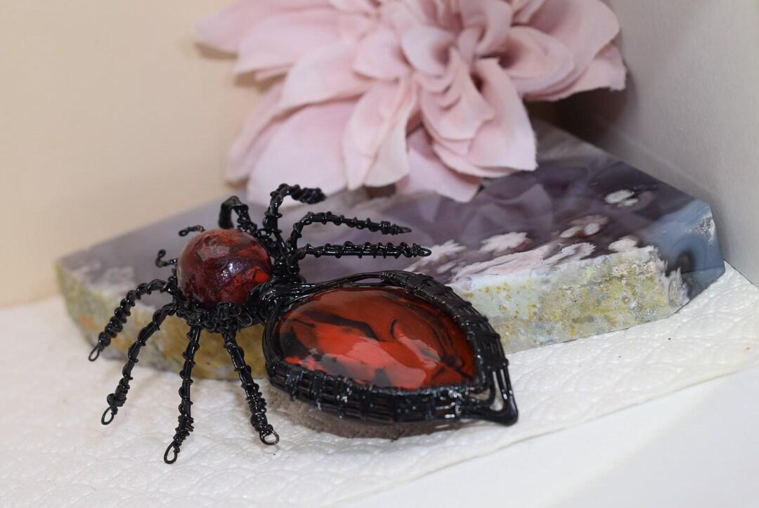 Wire Wrapped Clay Spider, Copper Spider - #5 - Etsy