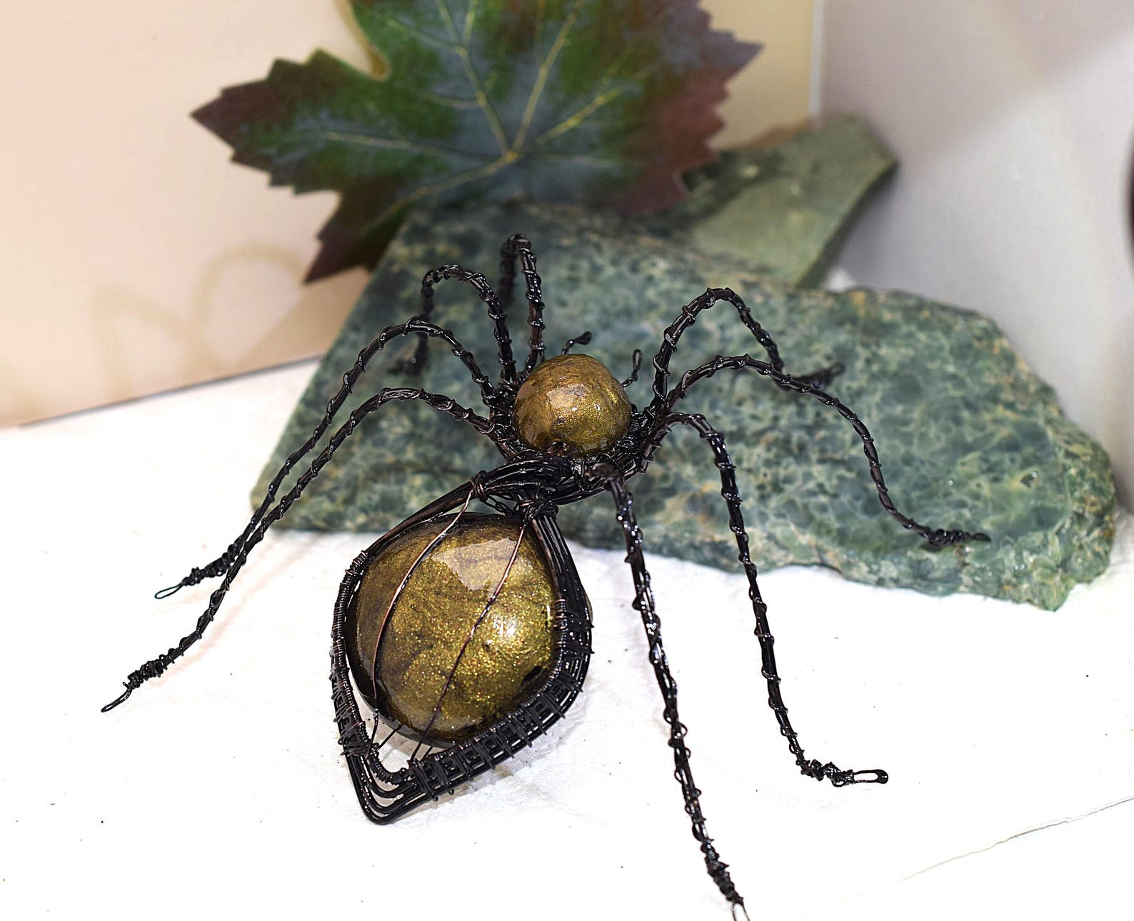 Wire Wrapped Clay Spider, Copper Wrapped Spider, Clay Spider - # 2 - Etsy