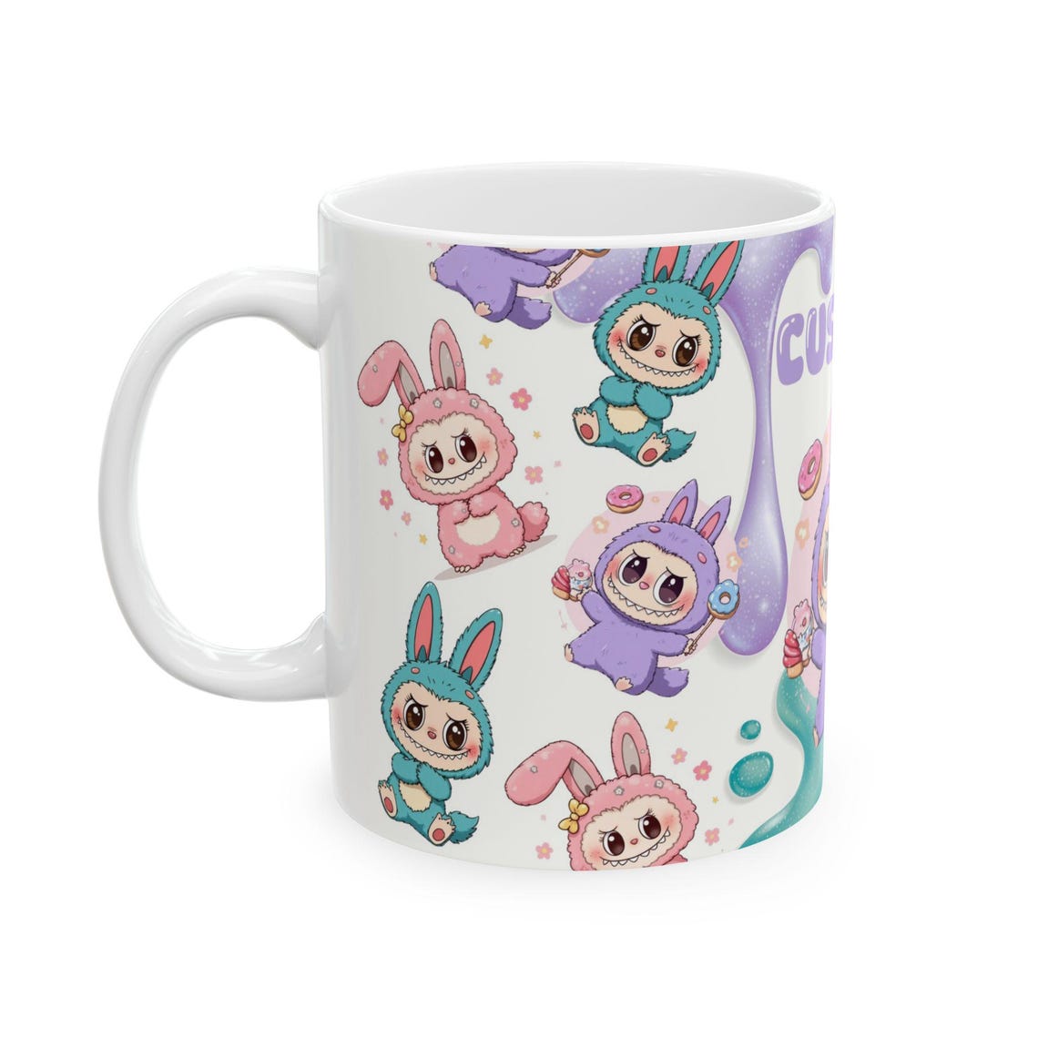 Custom Purple Labubu Ceramic Mug, Gifts for Her, Personalized Gift ...