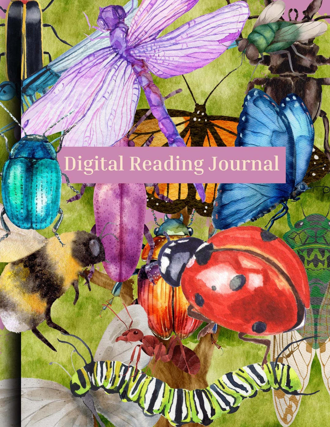 Digital Book Journal- Bug Cover - Etsy