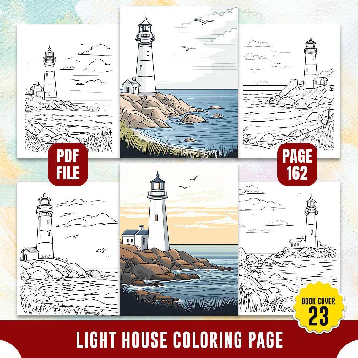 Fantasy Lighthouses Coloring Page: 162 Printable Designs (PDF/PNG/JPEG ...