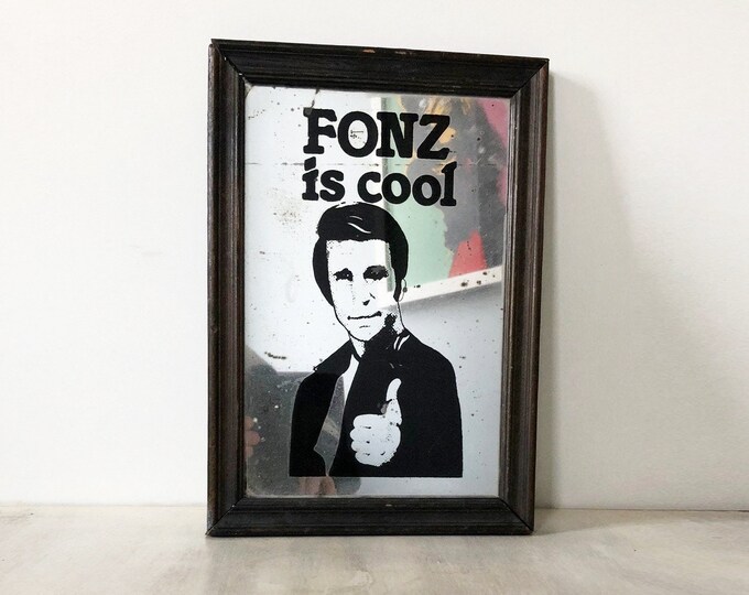 Vintage the Fonz Picture Mirror, Vintage 1970s Mirror Frame, Vintage ...