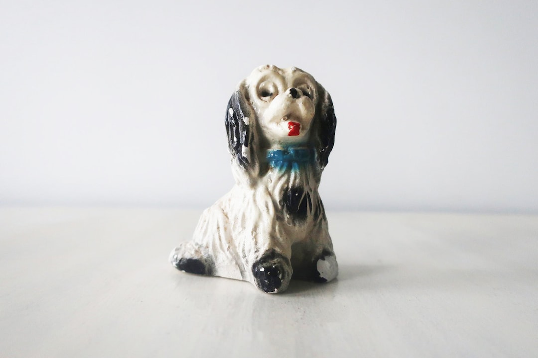 Perro de yeso de tiza vintage de los años 50 - Etsy España