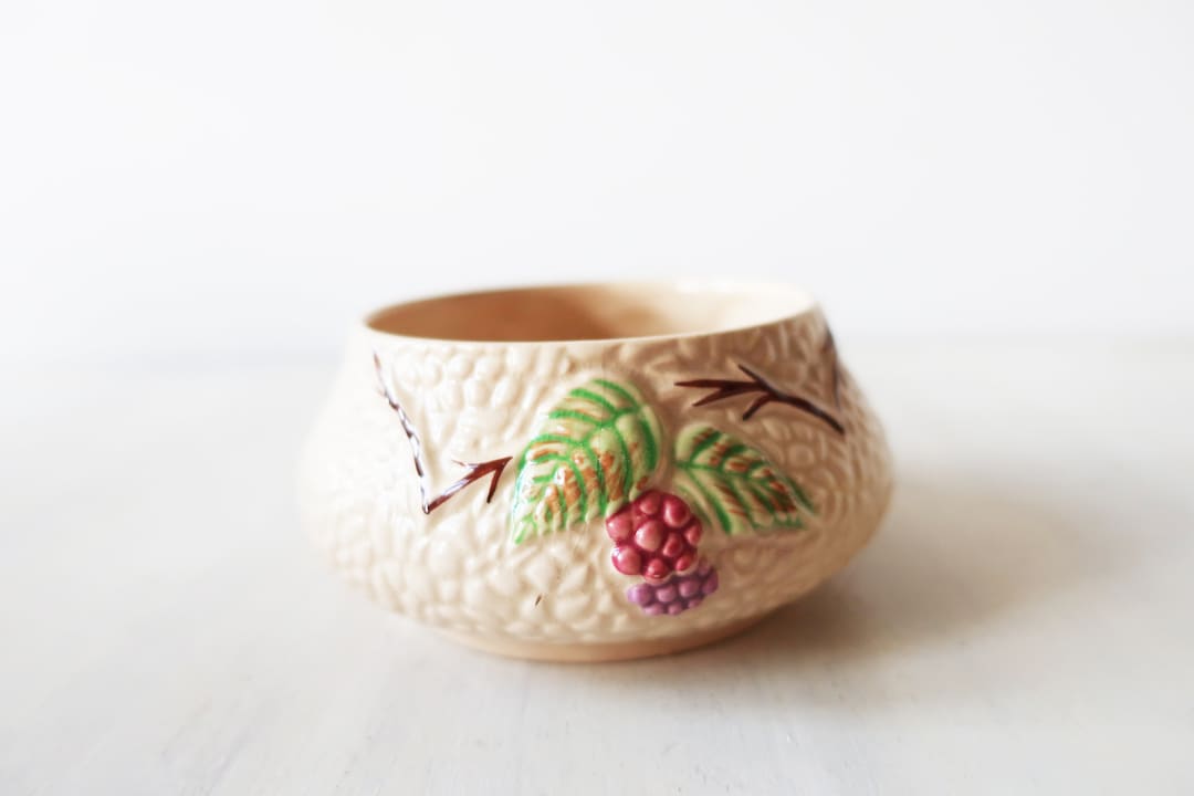 Vintage Wade Floral Sugar Bowl, Wade Bramble Berries - Etsy