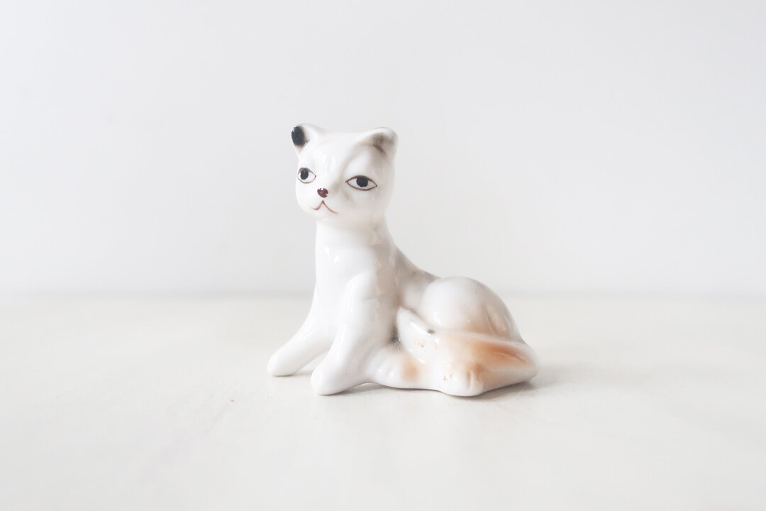 Vintage Ginger Tabby Cat Figurine, Ceramic Orange Marmalade Cat ...