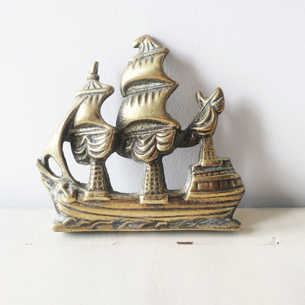 Brass Ship Figurines - Etsy