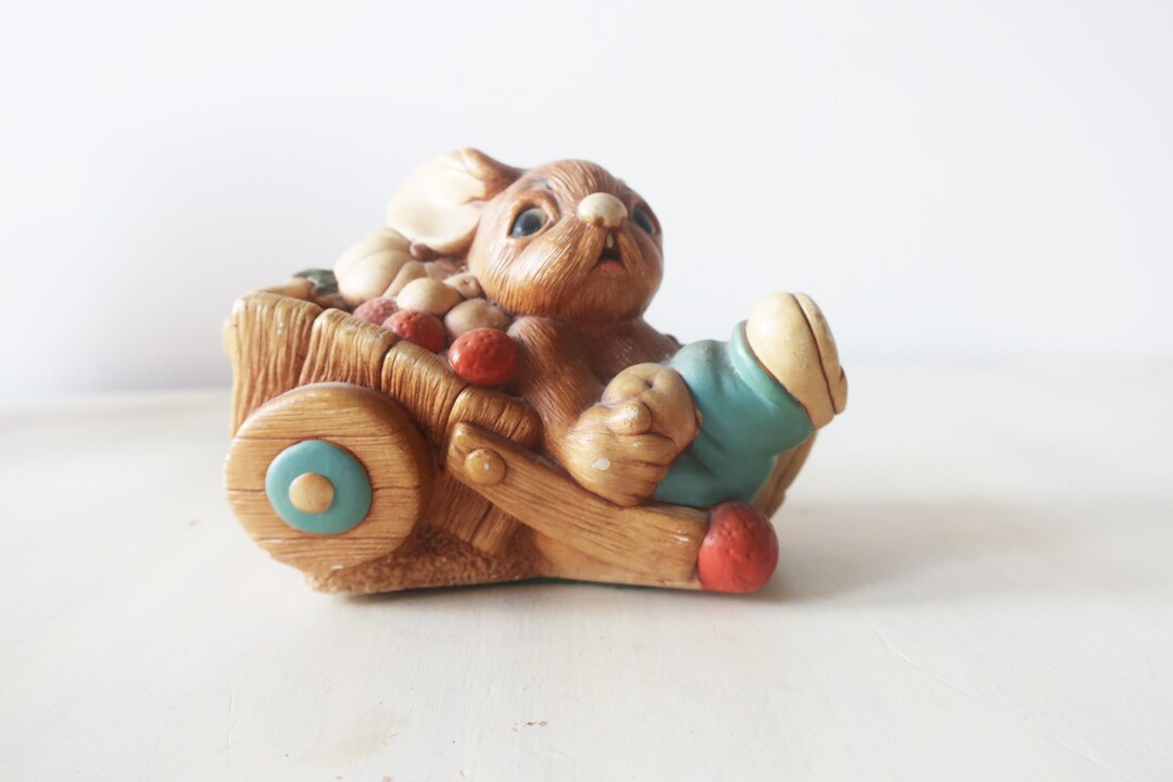 Vintage Pendelfin Barrow Boy Rabbit Figurine, Rabbit and Wheelbarrow ...