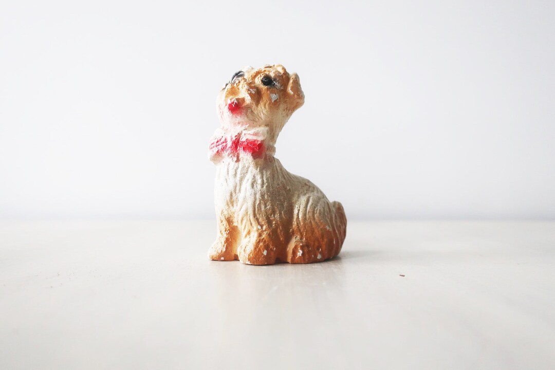 Vintage Plaster Dog, Chalkware Figurine - Etsy