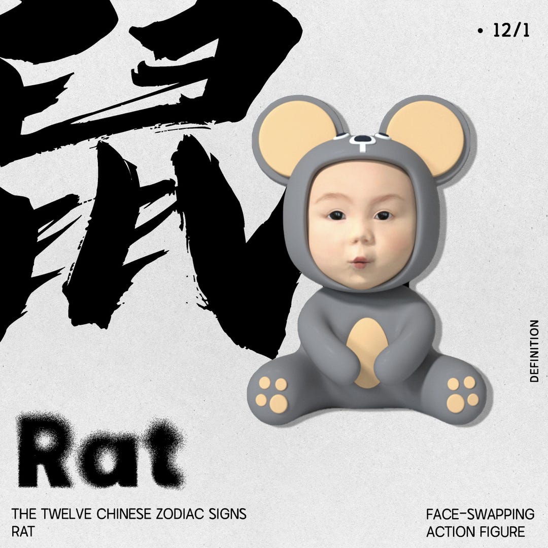 Animal Figurines-rat Photo Custom Animal Genus Physiognomy 3D Key ...