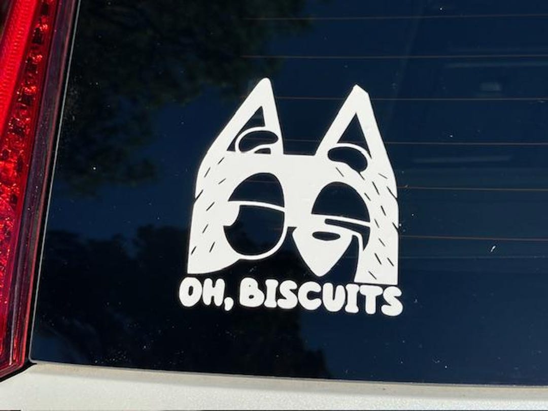 Bandit-oh Biscuits, Bluey, Car Decal, Vinyl, Easy to Apply, Disney - Etsy
