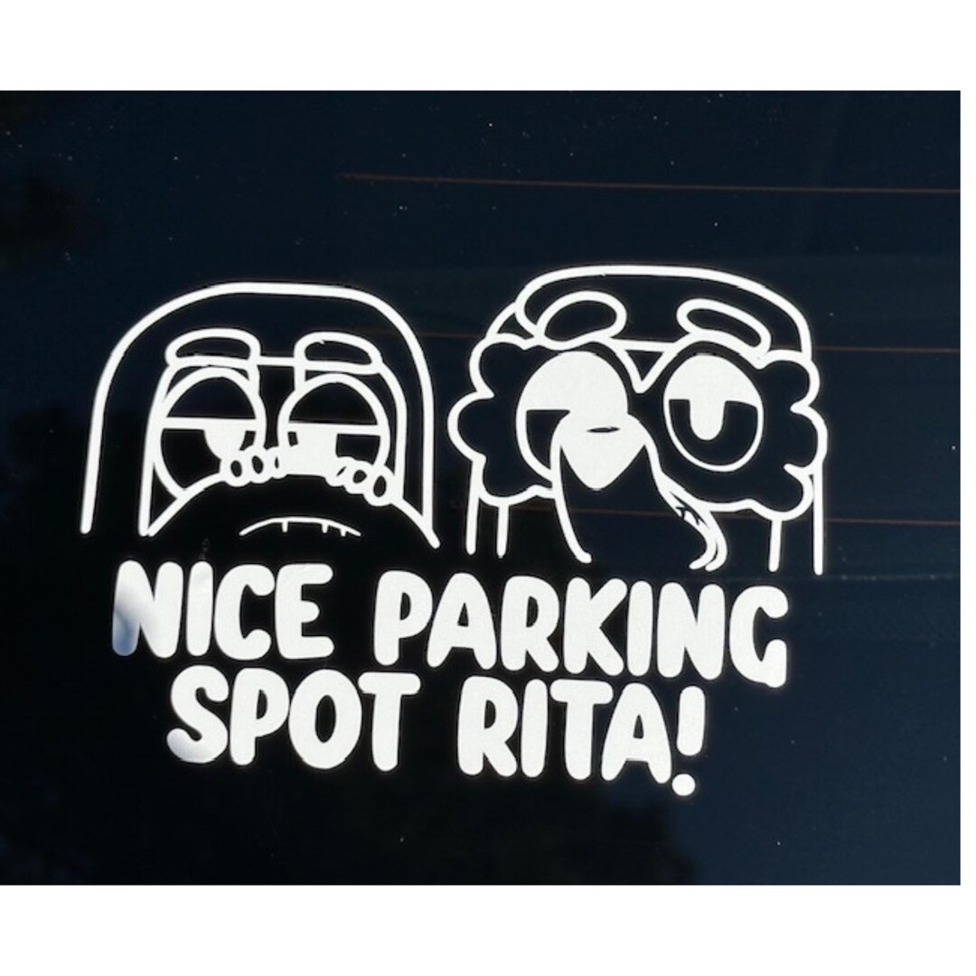 Nice Parking Spot Rita!, Bluey and Bingo Grannies, Bluey, Car Decal ...