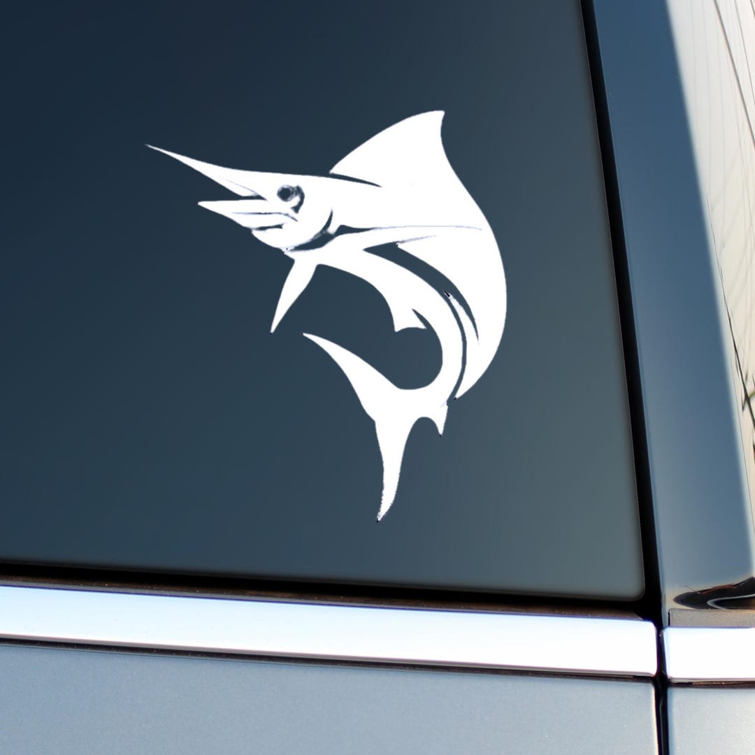 Fish Vinyl Decal, Yeti Cup Decal, Car Window Decal, Fish Sticker, Fish ...