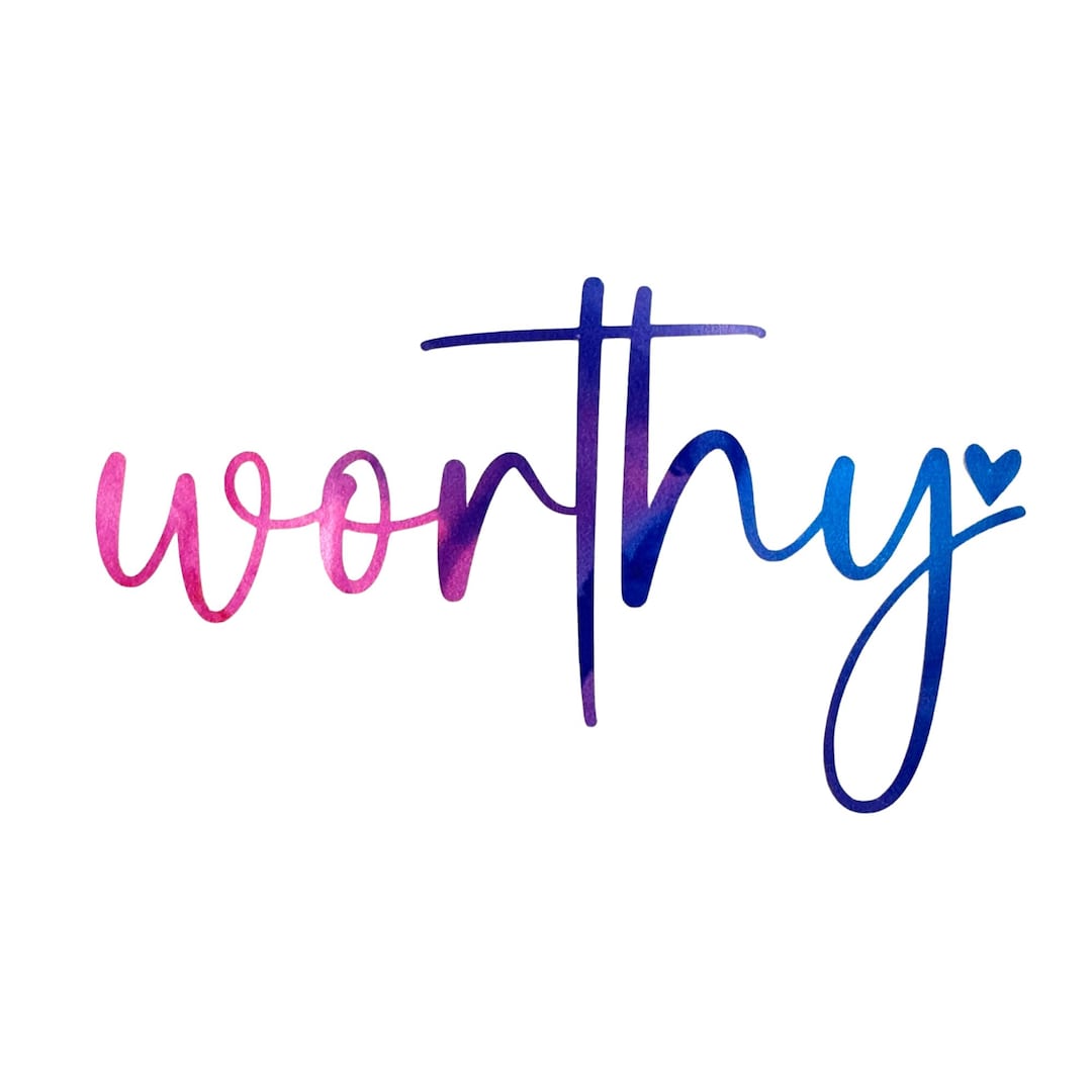 Worthy Cross Vinyl Decal, Yeti Cup Decal, Car Window Decal, Worthy ...