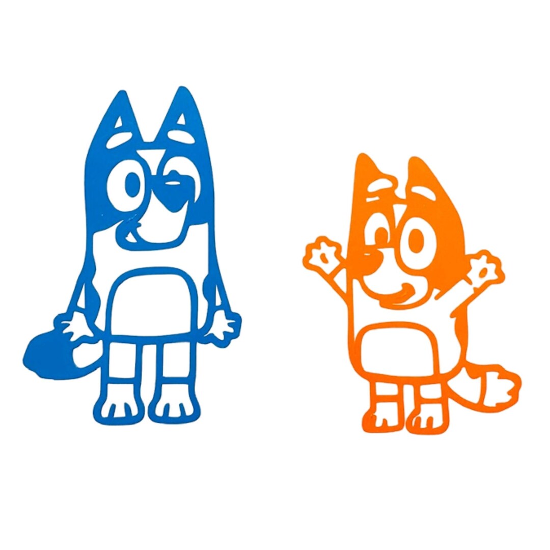 Bluey and Bingo Vinyl Decal, Car Decal, Vinyl Decal, Bluey Vinyl Decals ...