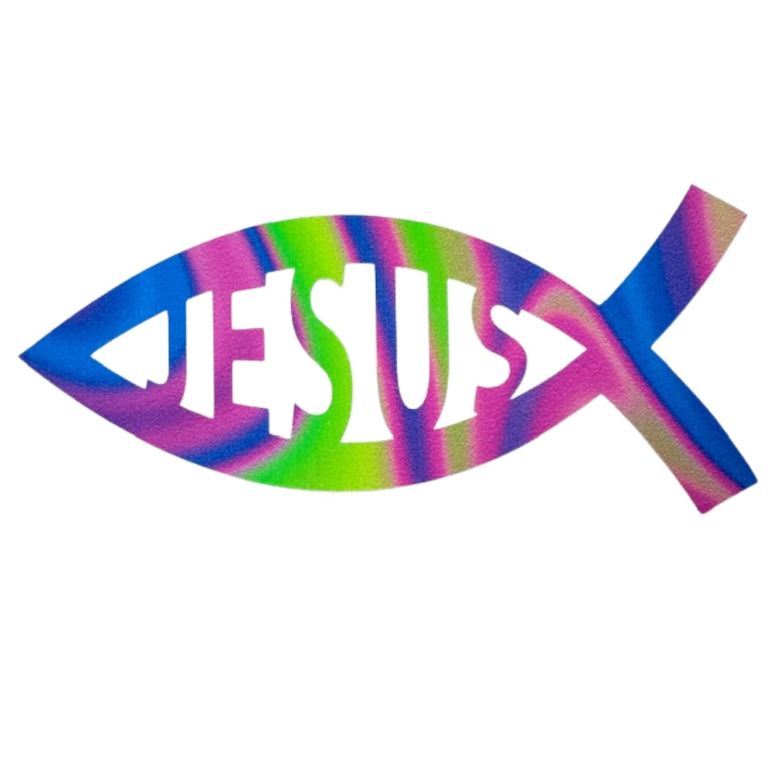 Jesus Fish Vinyl Decal, Yeti Cup Decal, Car Window Decal, Jesus Fish ...