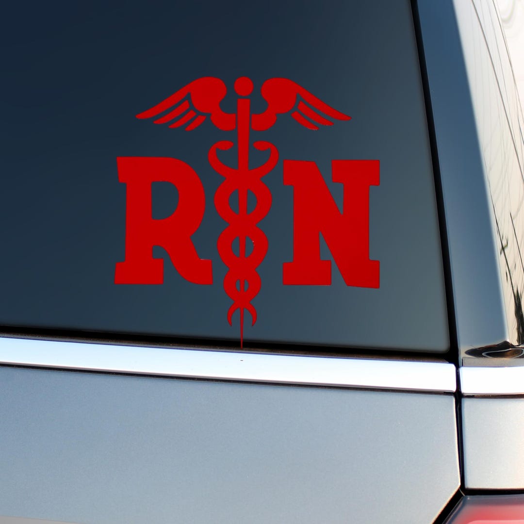 Nurse RN, Nurse Vinyl Decal, Yeti Cup Decal, Car Window Decal, Nurse RN ...