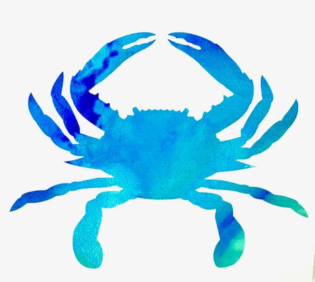 Crab Vinyl Decal, Yeti Cup Decal, Car Window Decal, Crab Sticker, Crab ...
