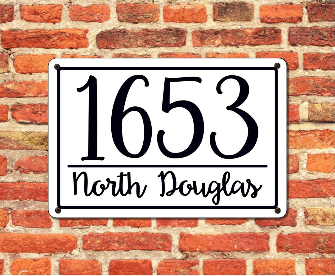 Custom Address Sign, House Number Sign, Weather-resistant Aluminum, 8 X ...