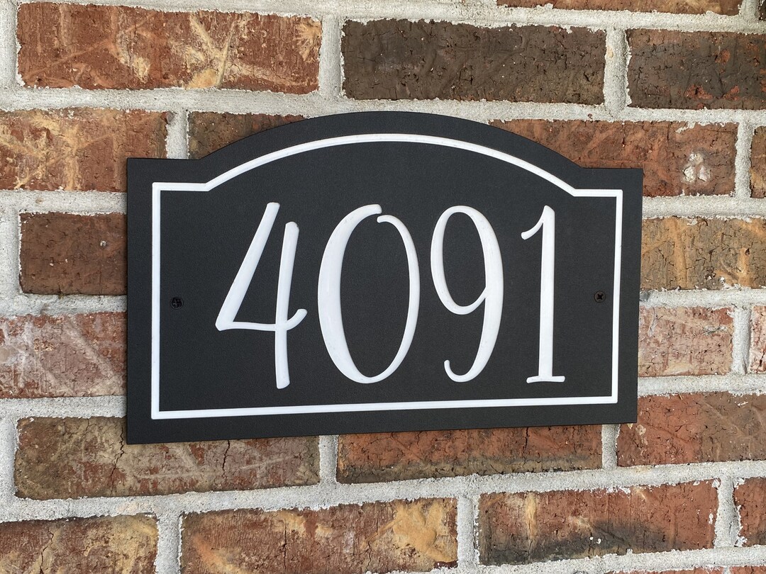 Address House Number Sign, Durable Engraved Plaque 14.5 X 9 Arch Top ...