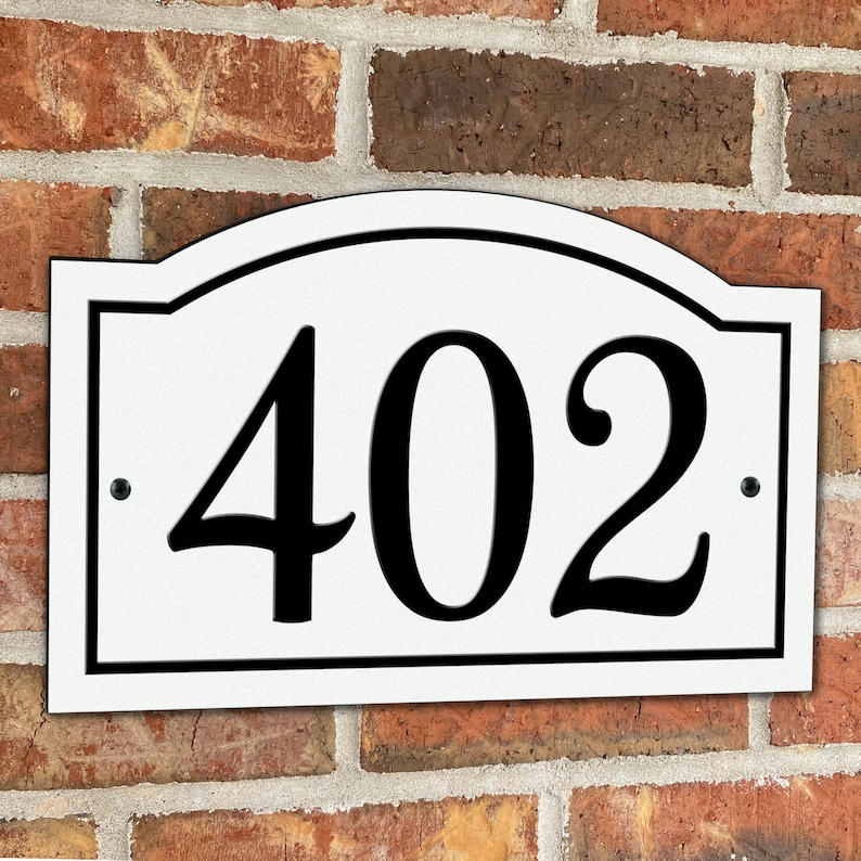 Address House Number Sign, Durable Engraved Plaque 14.5 X 9 Arch Top ...