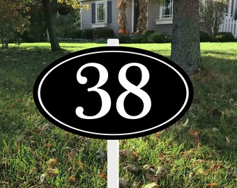 House Number Yard Sign | Etsy