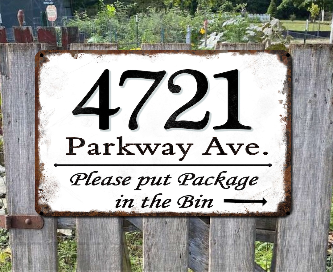 Address Package Delivery Sign, Personalized Cabin Sign, Custom Metal ...